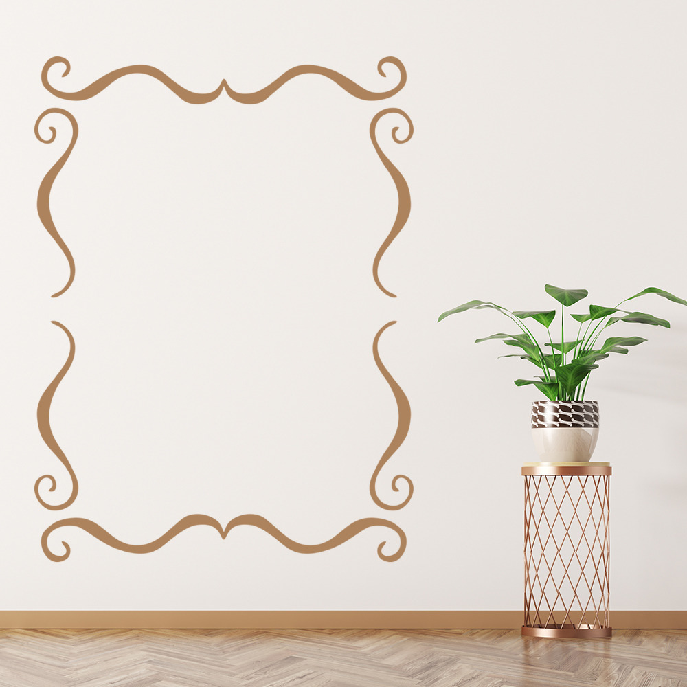 Moustache Border Decorative Frame Wall Stickers Home Border Decor Art ...