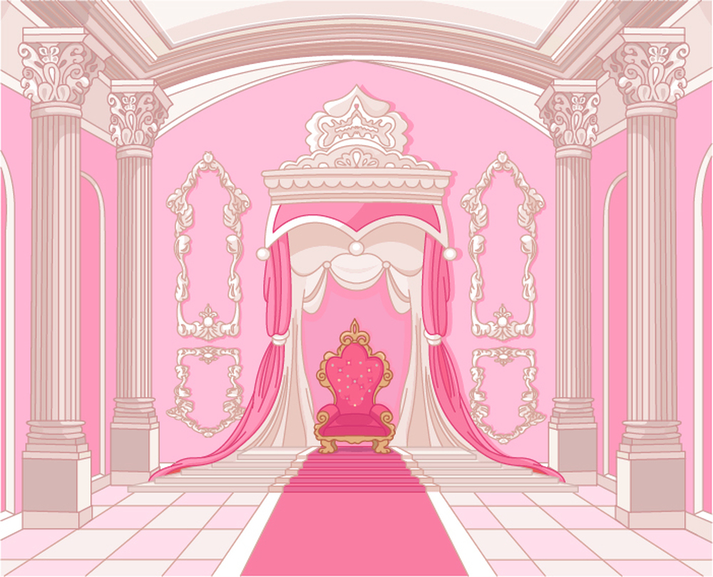 Pink Throne Room Princess Wall Mural Wallpaper WS-42320 | eBay
