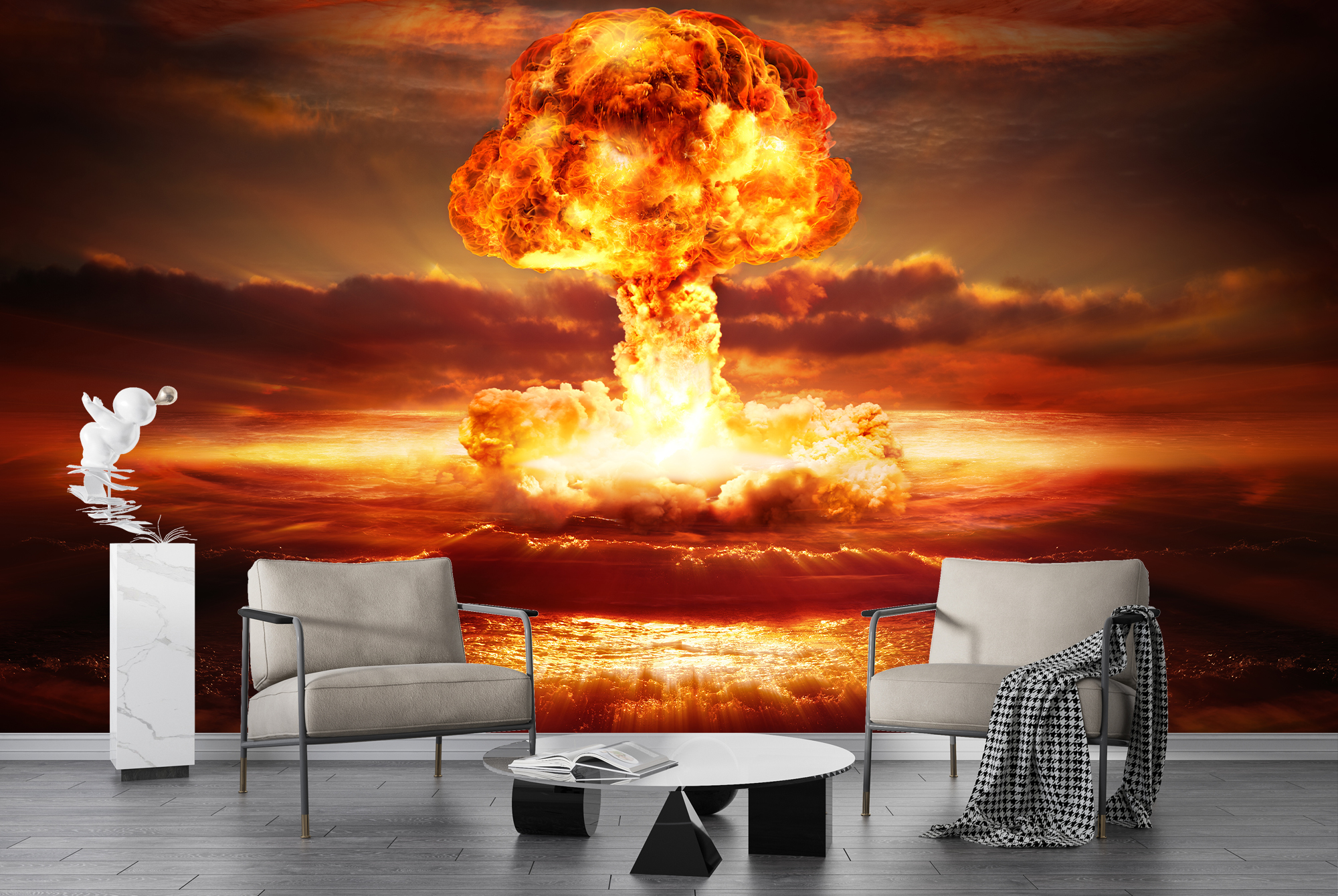 Nuclear Bomb Wall Mural Wallpaper WS-42605 | eBay